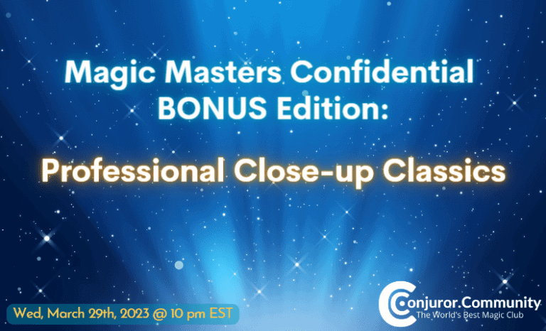 Magic Masters Confidential BONUS Edition: Professional Close-up ...